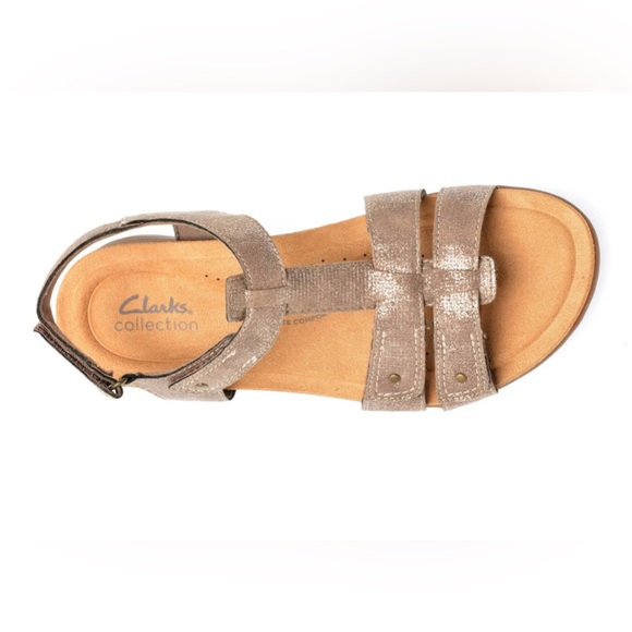 Clarks | Shoes | Clarks Collection Adjustable Sandals April Cove Bronze ...